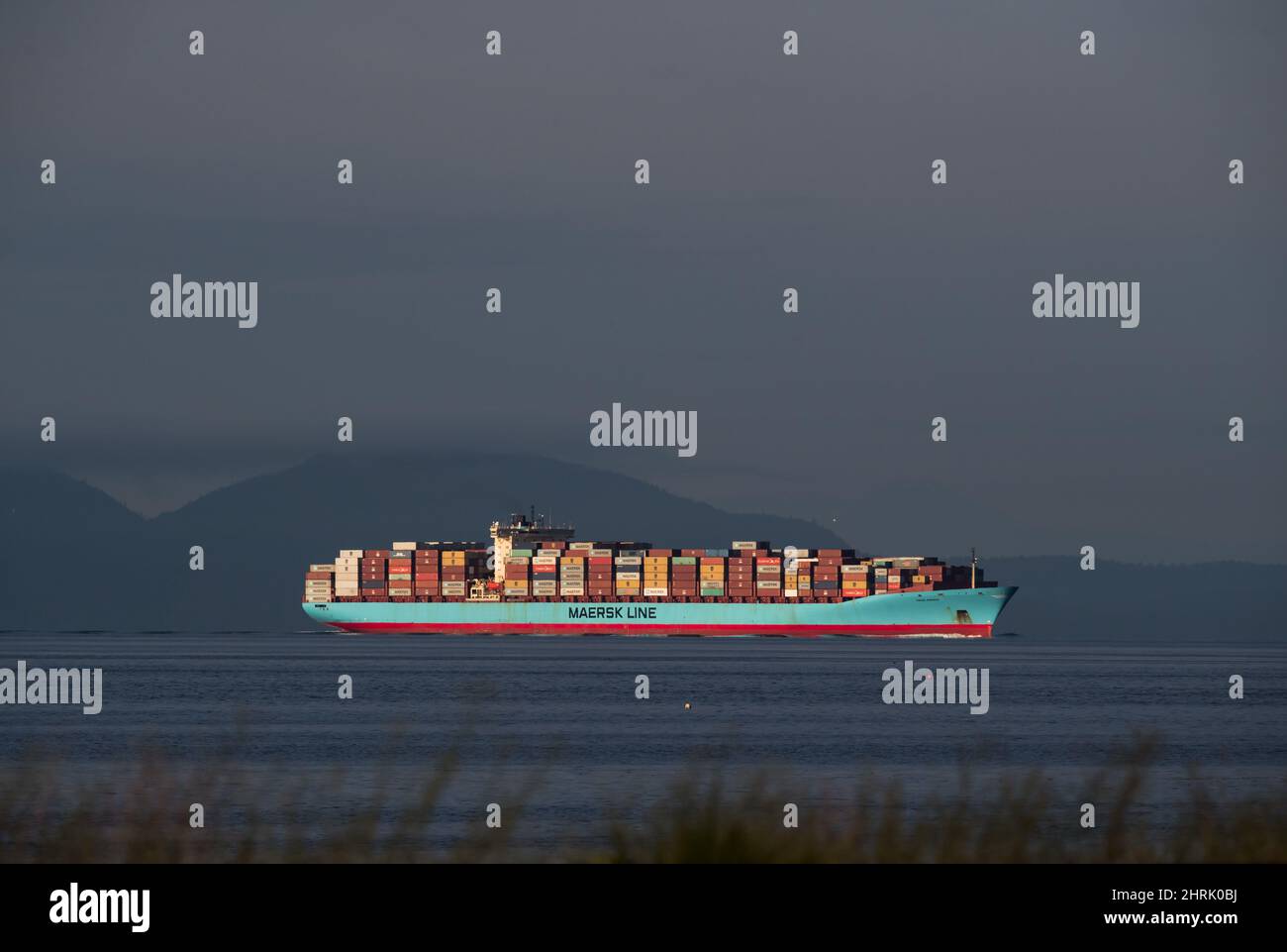 The Anna Maersk container ship, carrying 69 containers of Canadian ...