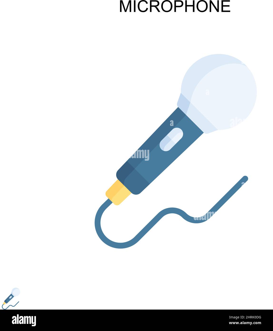 Microphone Simple vector icon. Illustration symbol design template for ...