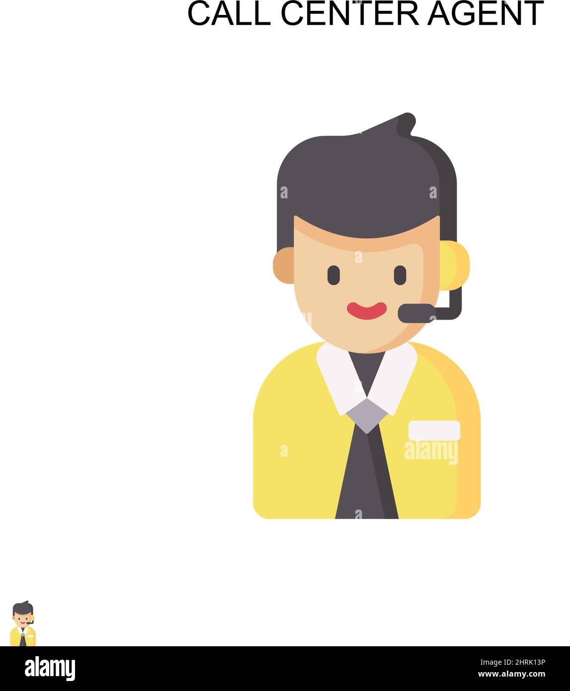 Call center agent Simple vector icon. Illustration symbol design ...