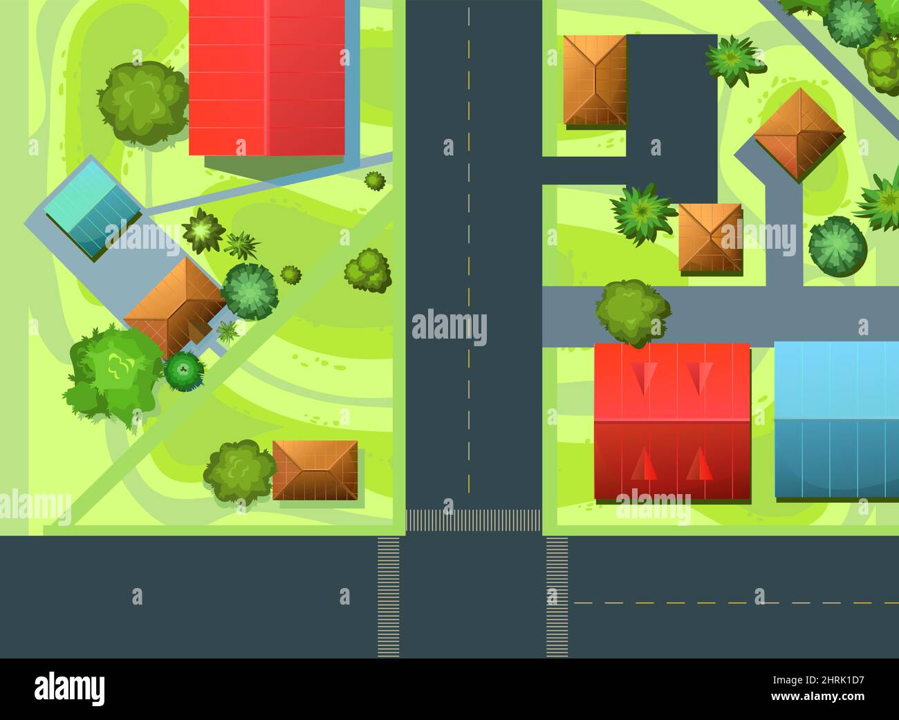 Small town intersection Stock Vector Images - Alamy