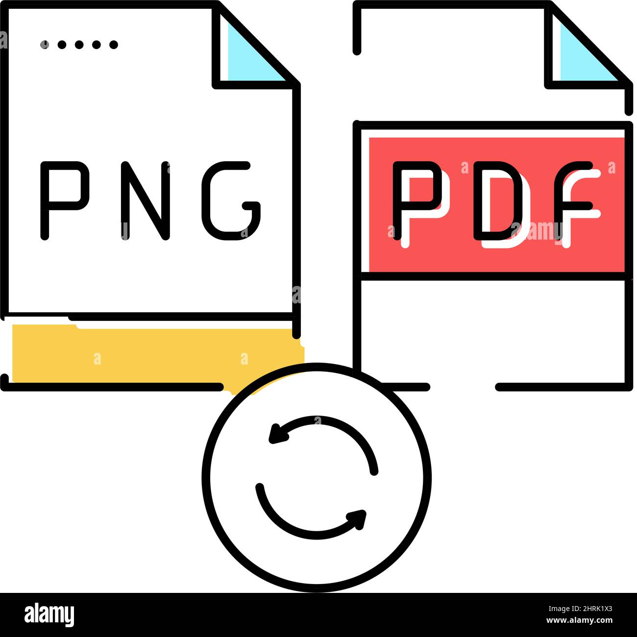 Convert file line icon hi-res stock photography and images - Alamy