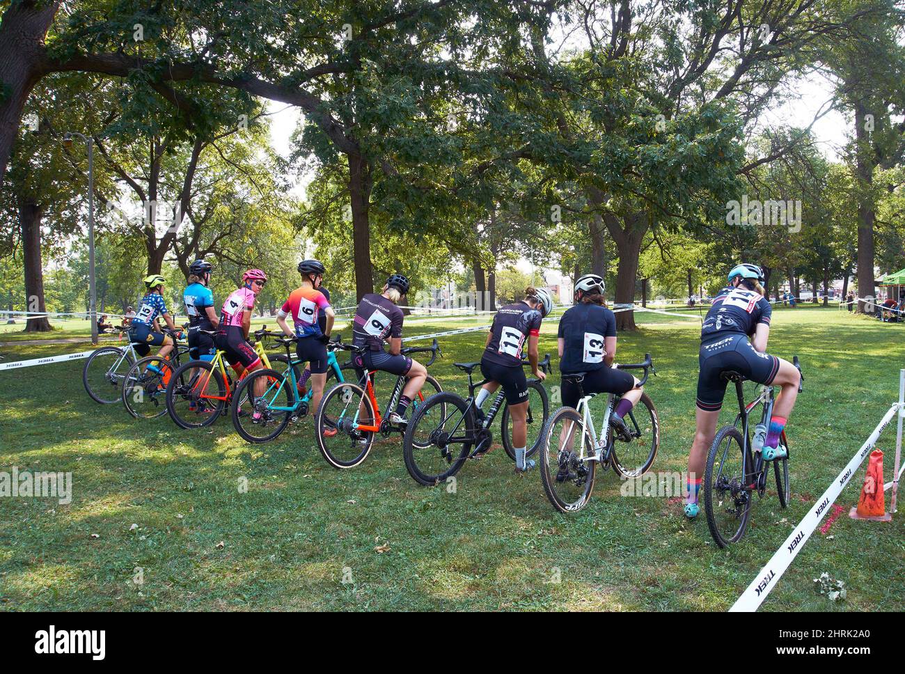 Cyclocross races in Kosciuszko Park, Milwaukee, Wisconsin, USA Stock ...