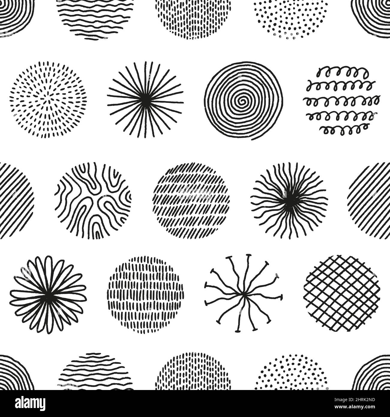 Abstract Art Black And White Patterns Circle