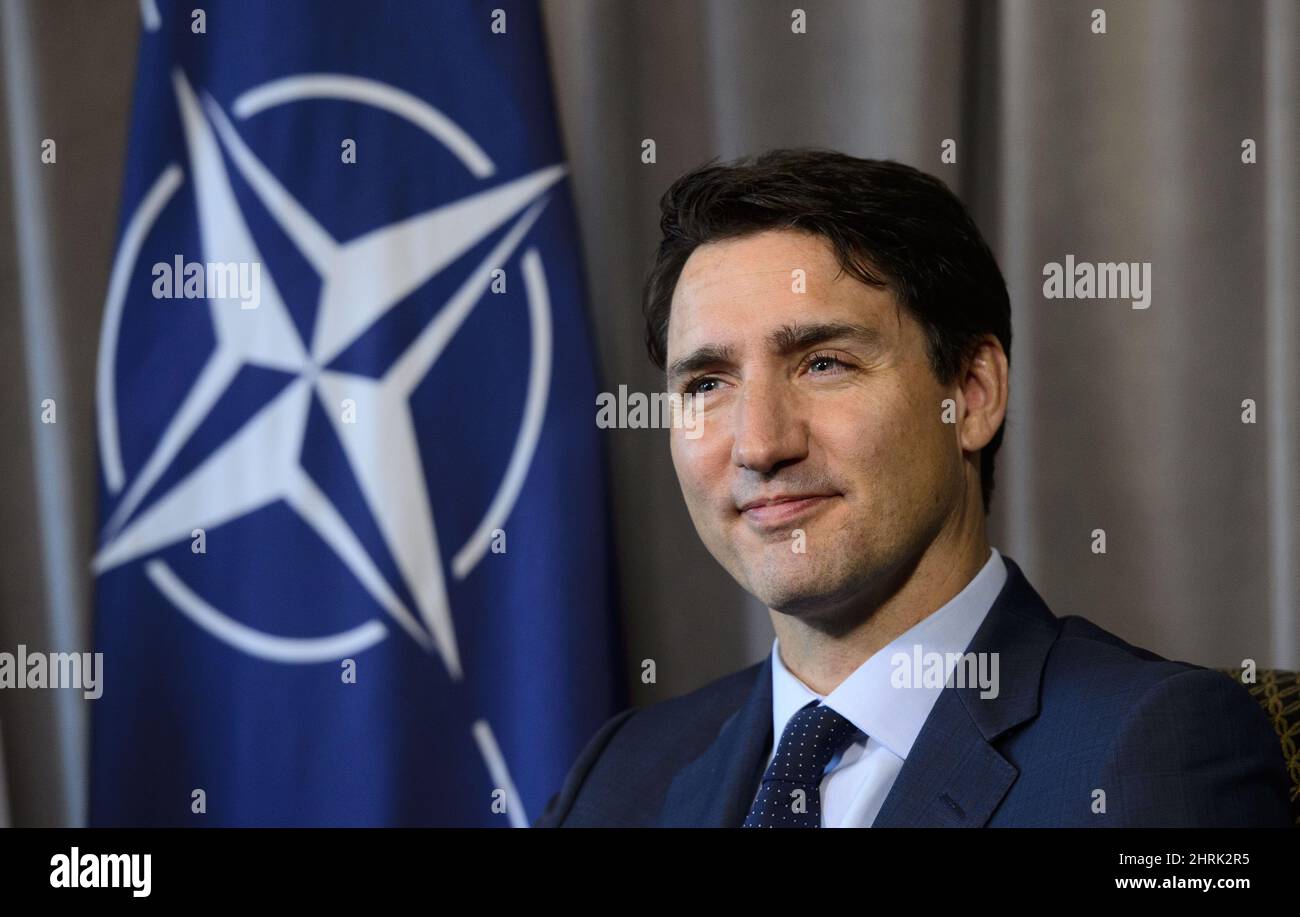 Prime Minister Justin Trudeau takes part in a meeting with Secretary ...