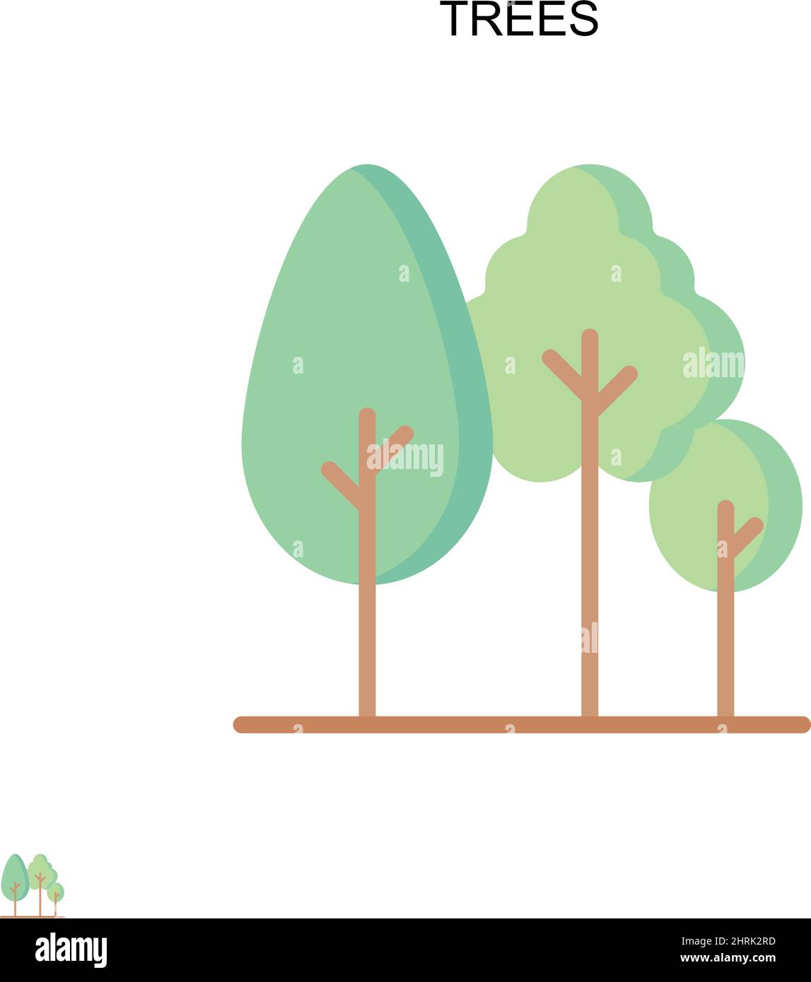 Trees Simple vector icon. Illustration symbol design template for web ...