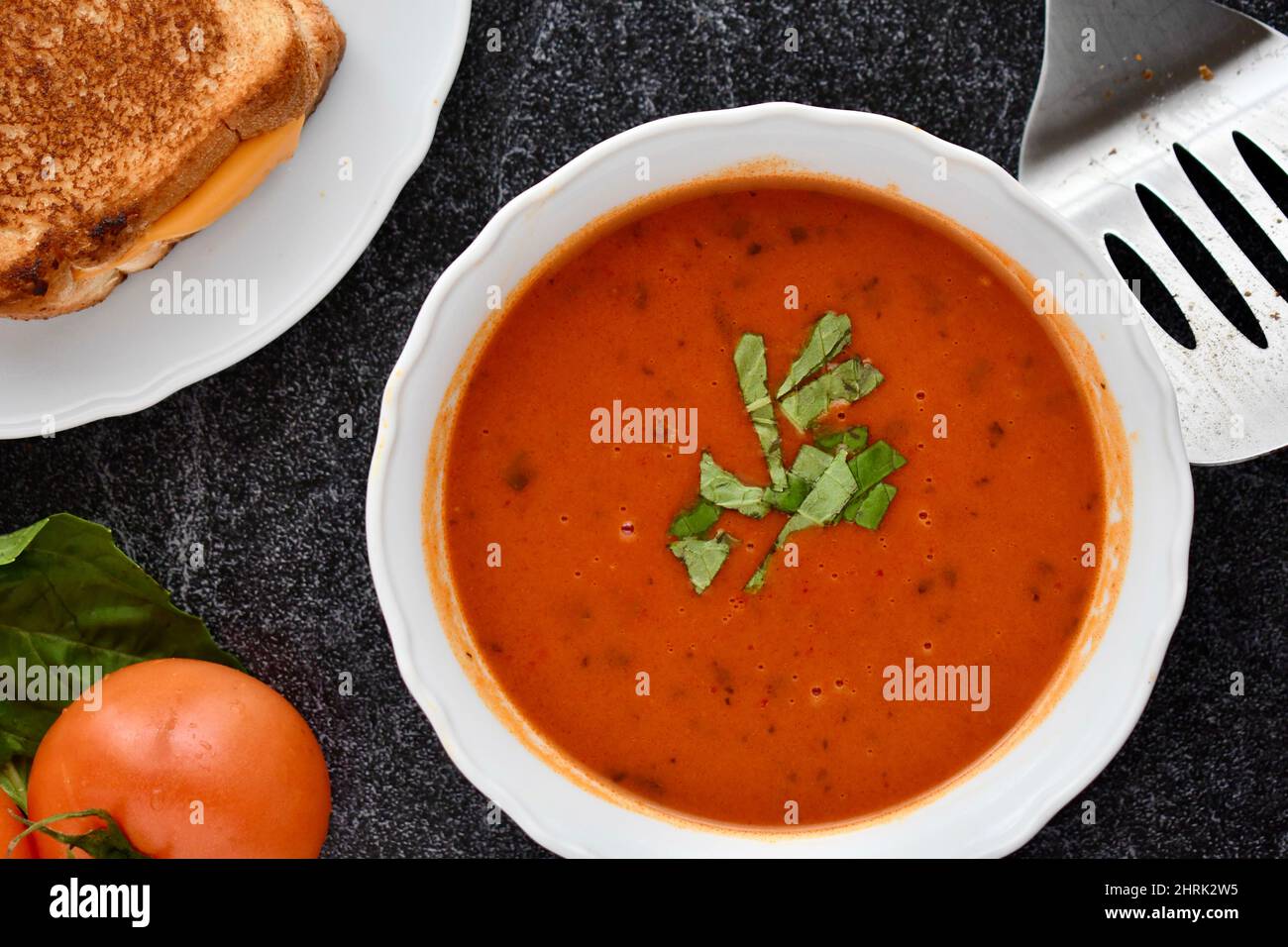 Soup and sandwich lunch hi-res stock photography and images - Alamy