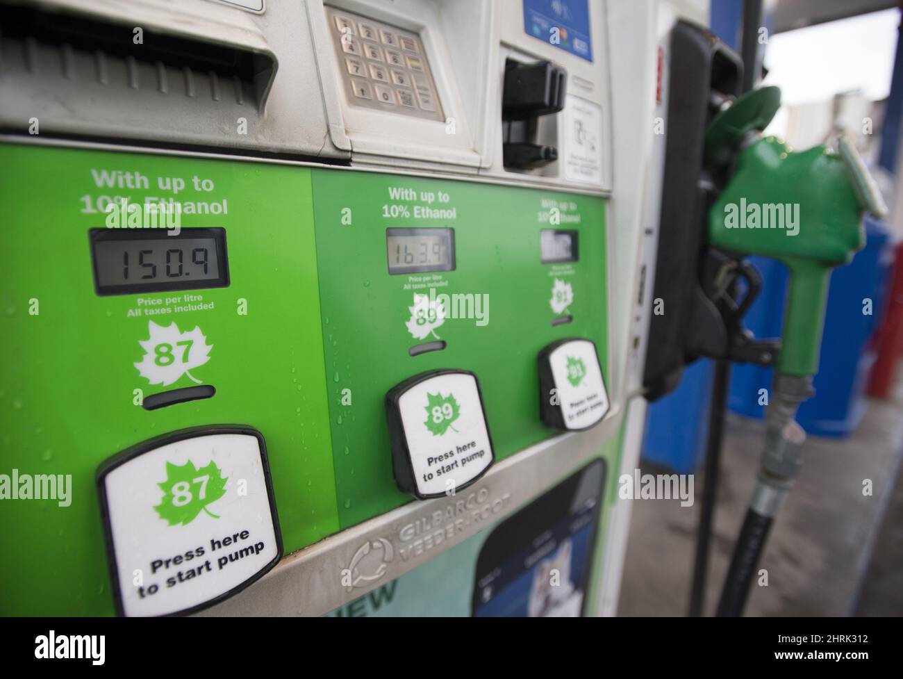 A fuel pump is pictured at a gas station in Vancouver, Wednesday, July ...