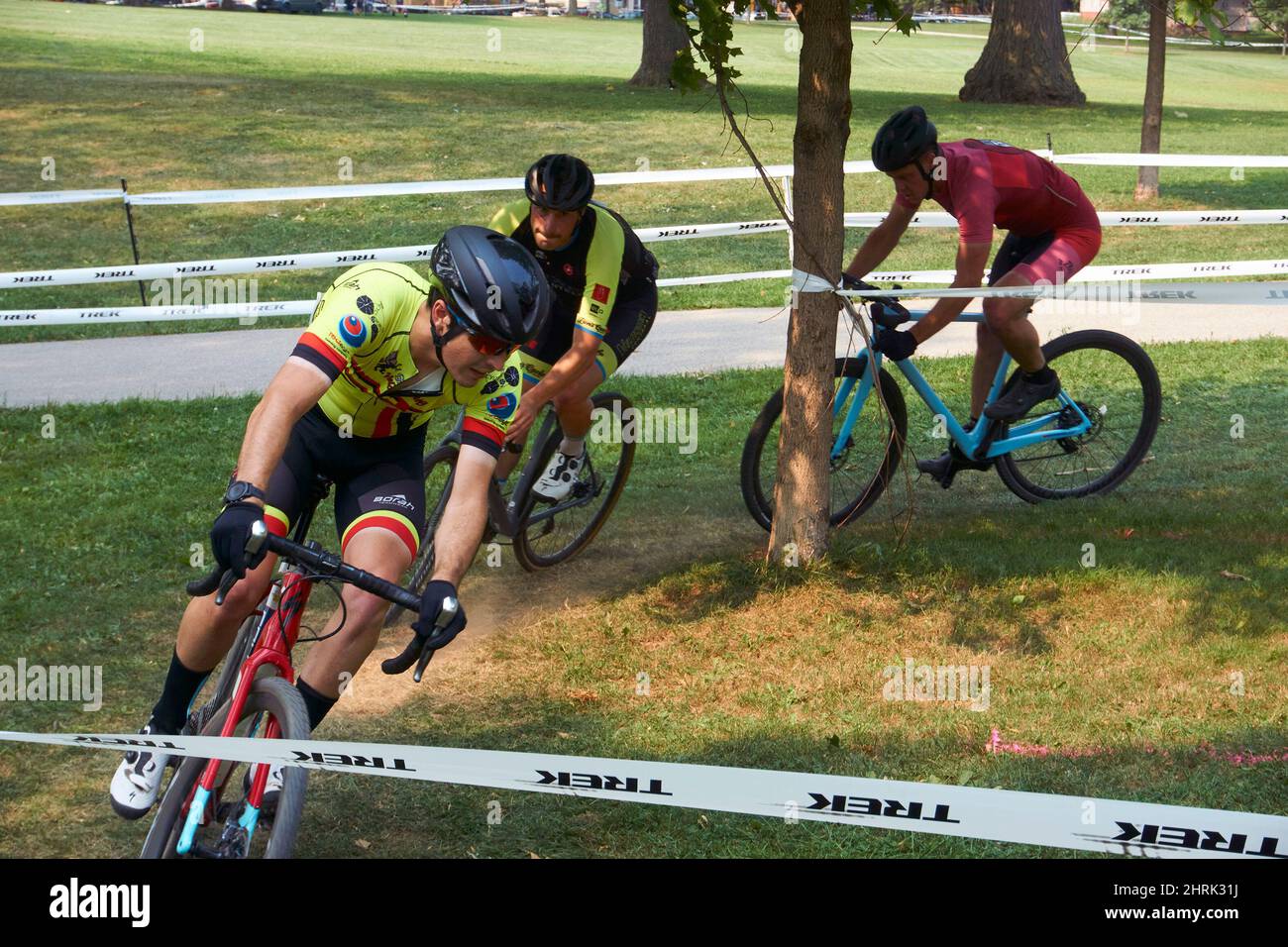 Cyclocross races in Kosciuszko Park, Milwaukee, Wisconsin, USA Stock ...
