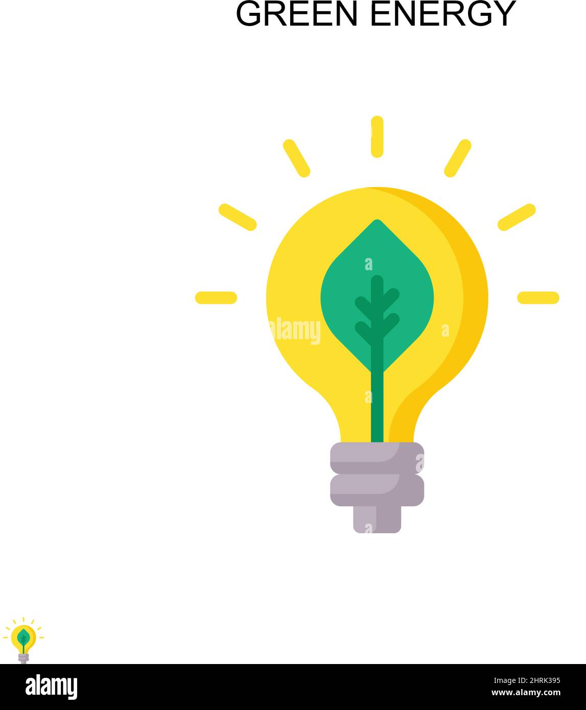 Green energy Simple vector icon. Illustration symbol design template ...