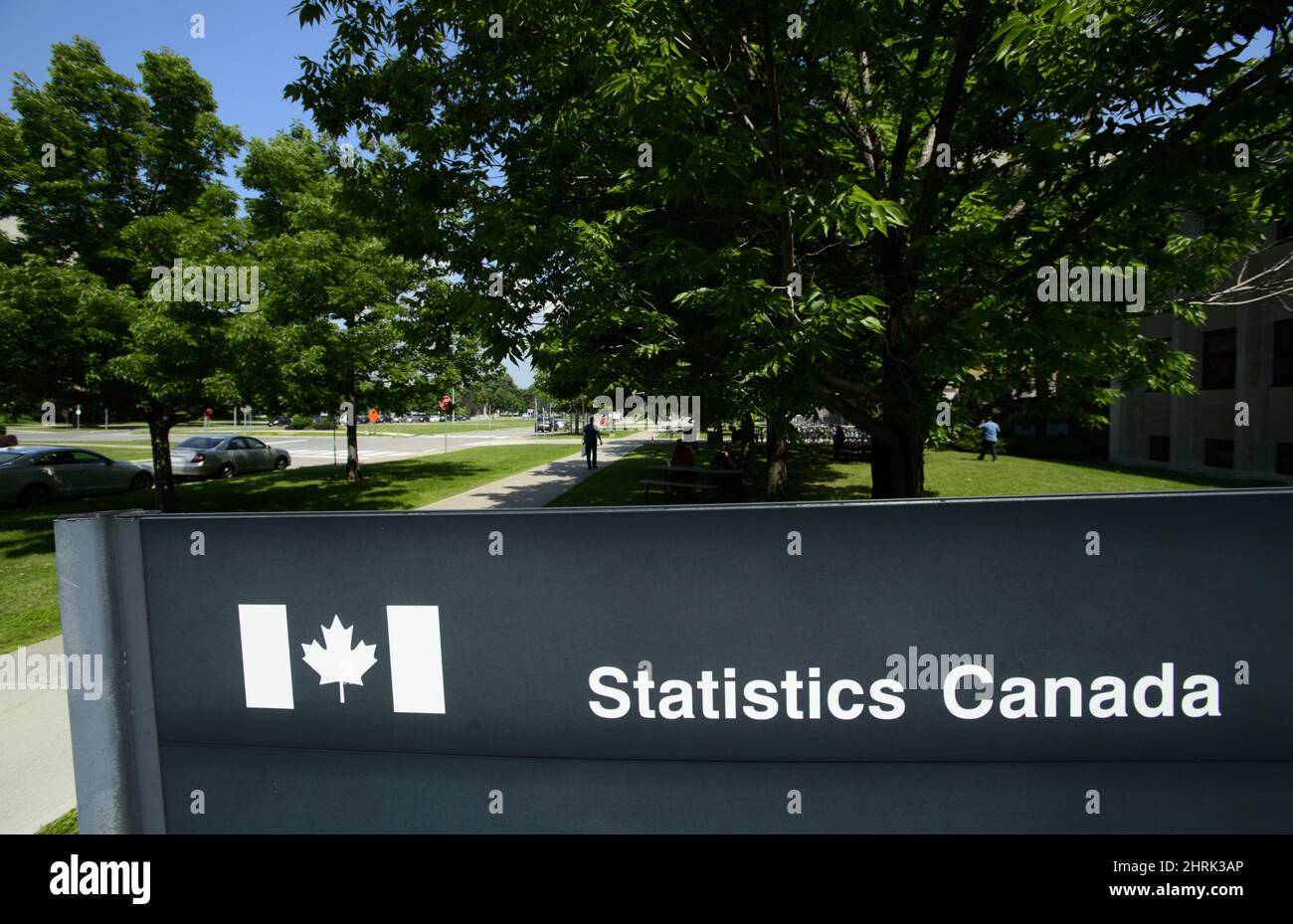 Statistics Canada building and signs are pictured in Ottawa on ...