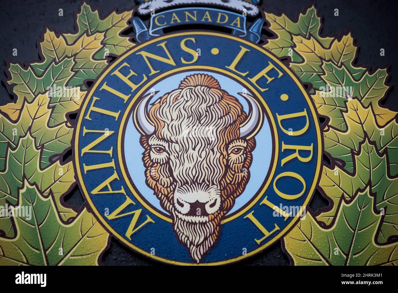 The RCMP logo is seen outside Royal Canadian Mounted Police "E ...