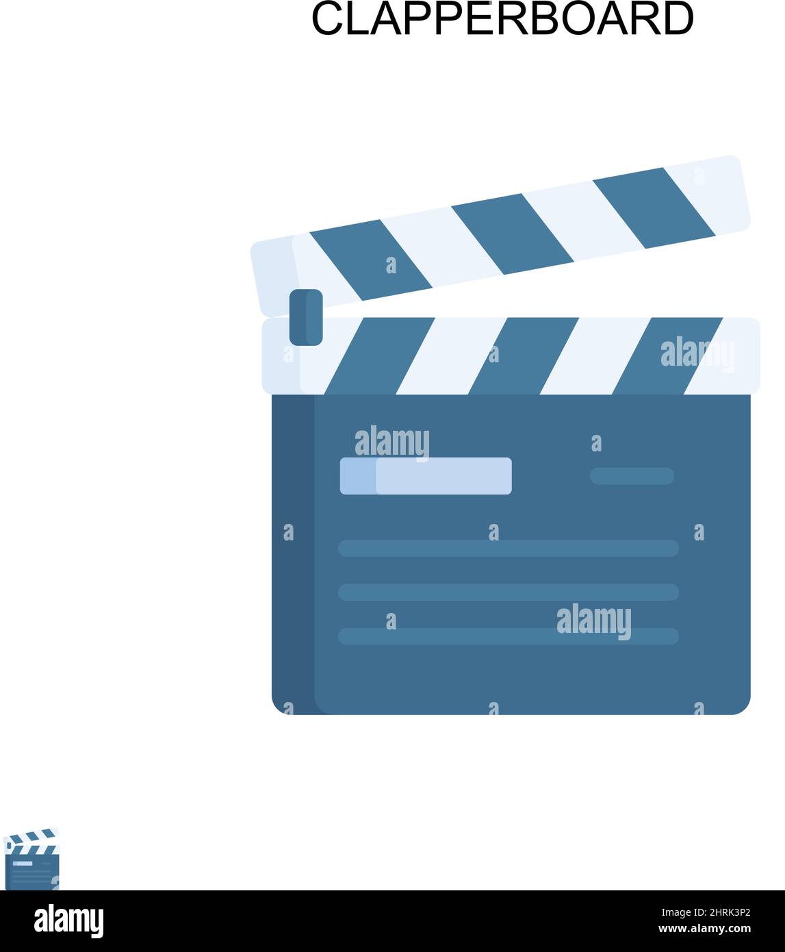 Clapperboard Simple Vector Icon Illustration Symbol Design Template For Web Mobile Ui Element