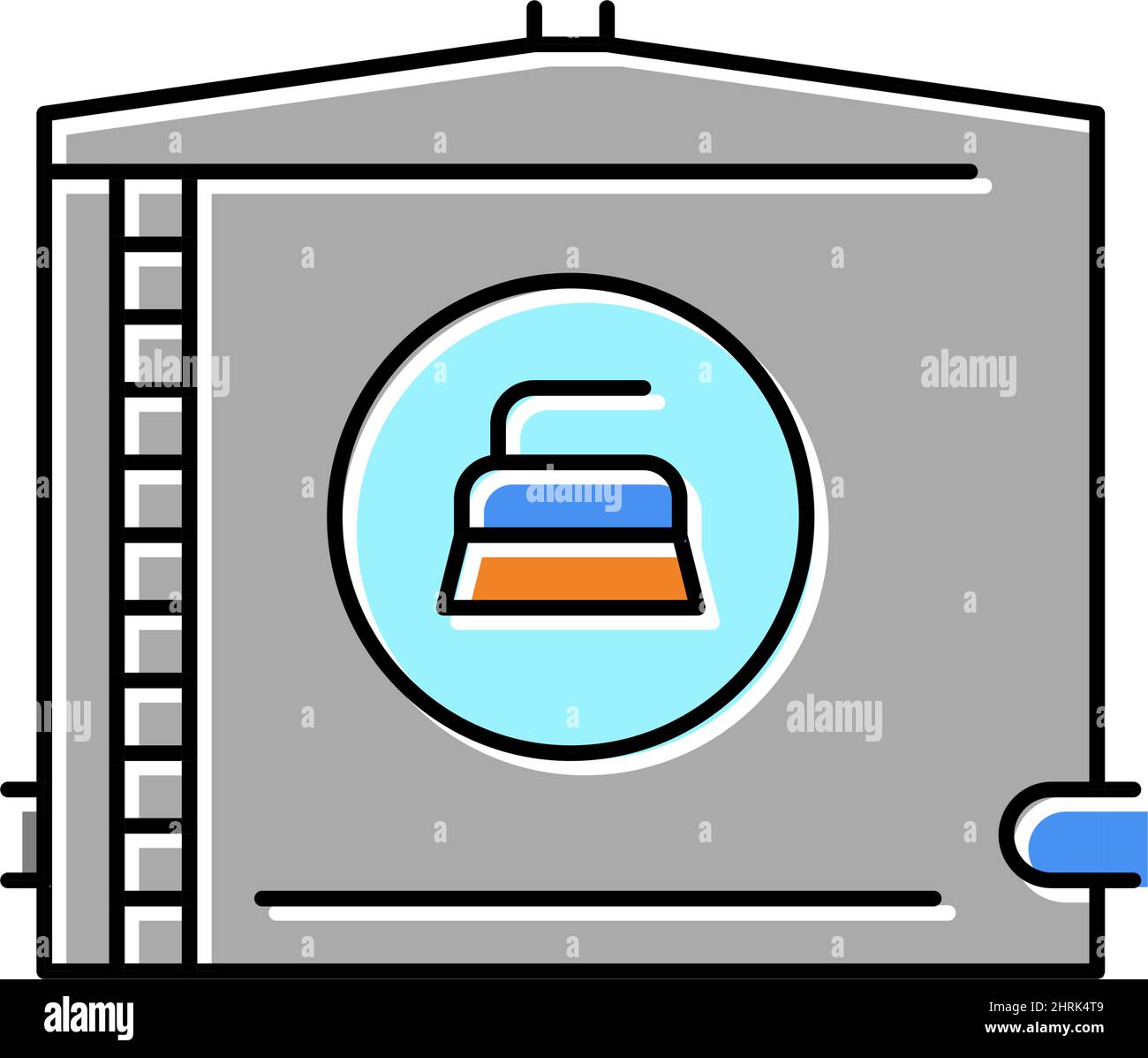 water tank cleaning color icon vector illustration Stock Vector Image ...