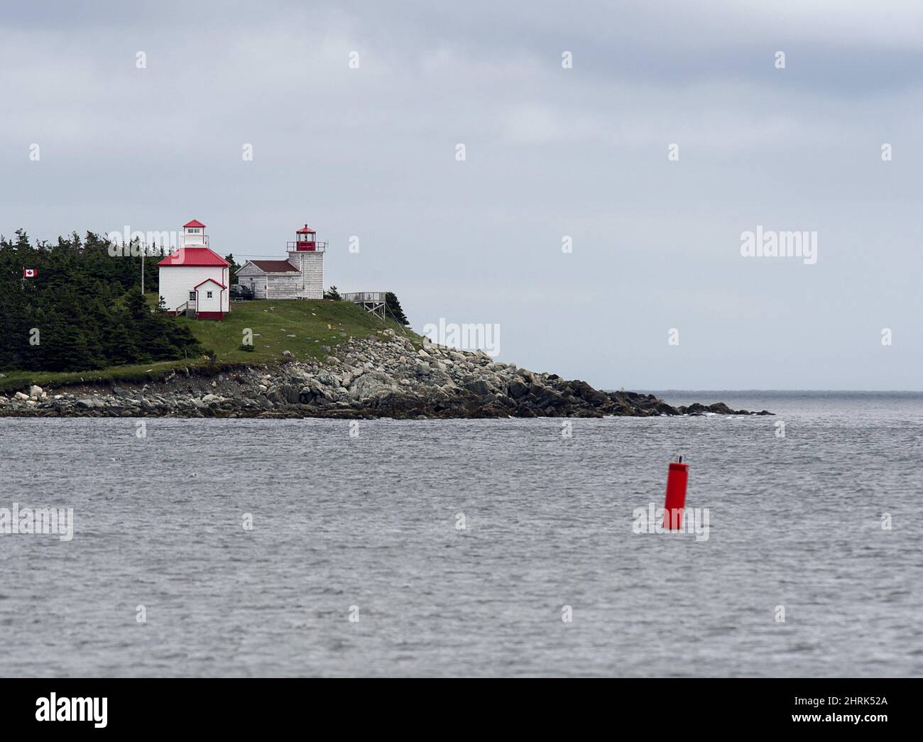 The old lighthouse, left, and the newer lighthouse in Port Bickerton, N ...