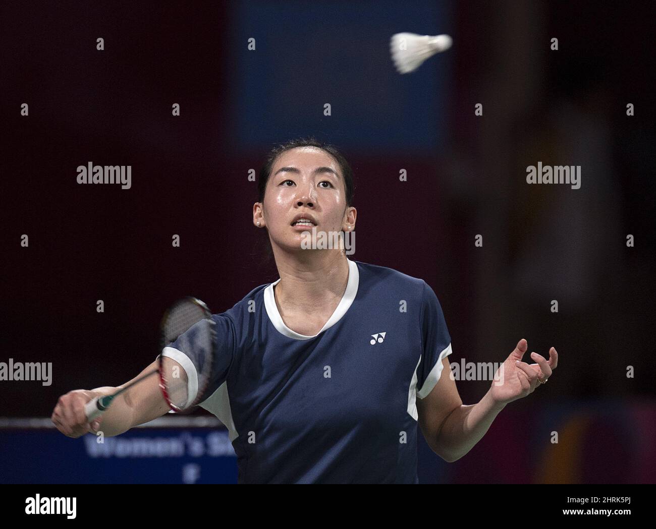 Canada's Michelle Li plays fellow Canadian Rachel Honderich in gold ...