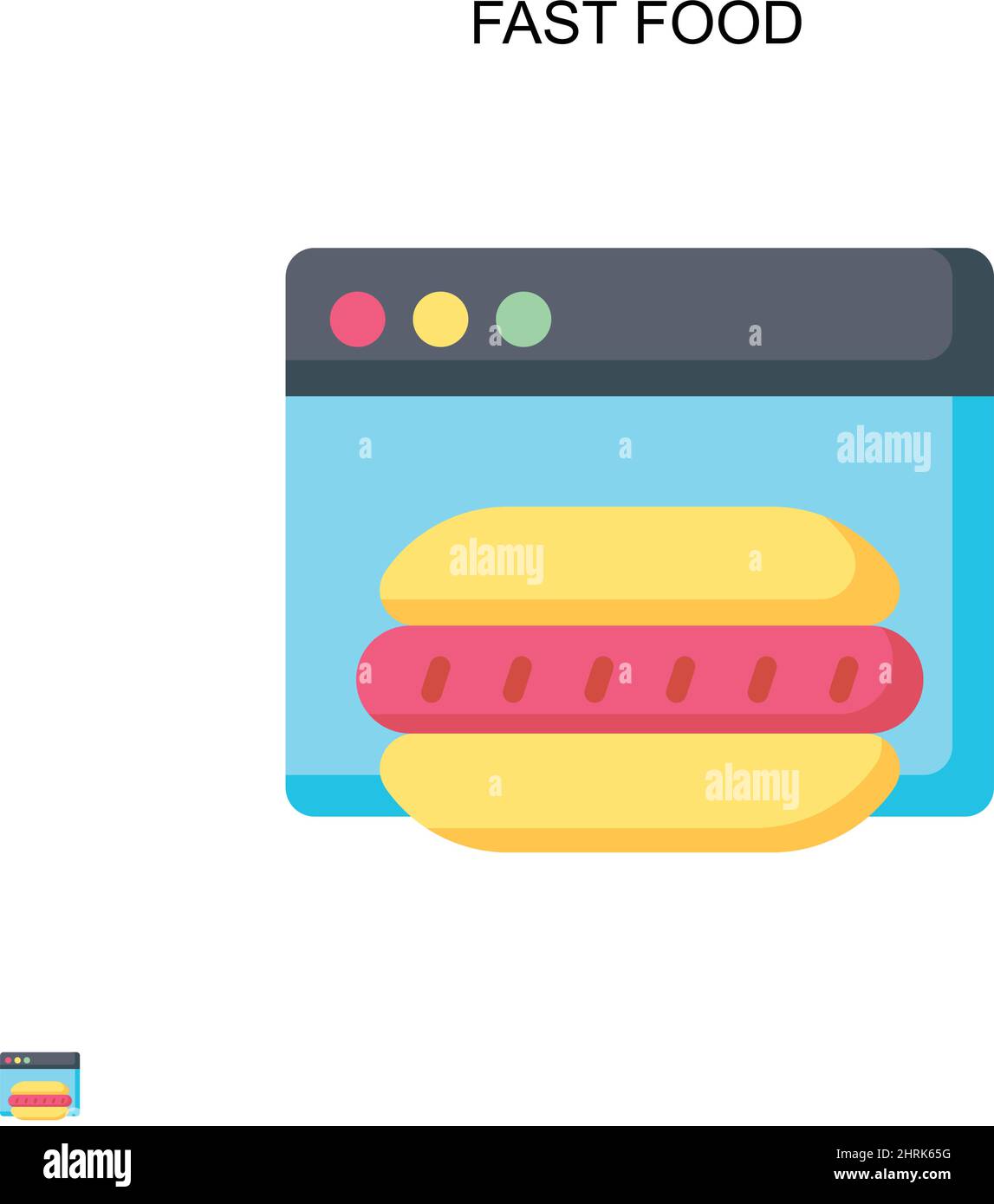 Fast food Simple vector icon. Illustration symbol design template for ...