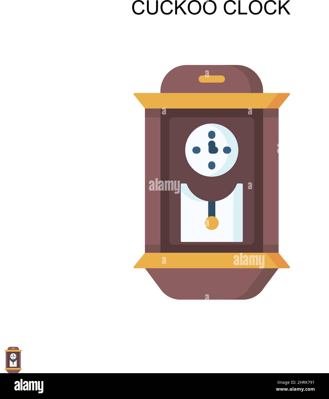 Cuckoo clock Simple vector icon. Illustration symbol design template ...
