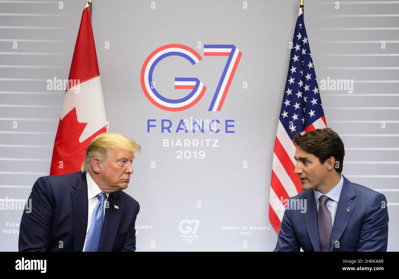 Prime Minister Justin Trudeau takes part in a bilateral meeting with U ...