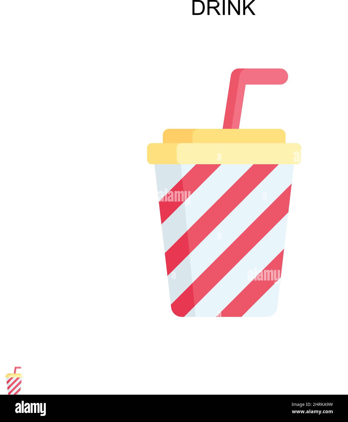 Drink Simple vector icon. Illustration symbol design template for web ...