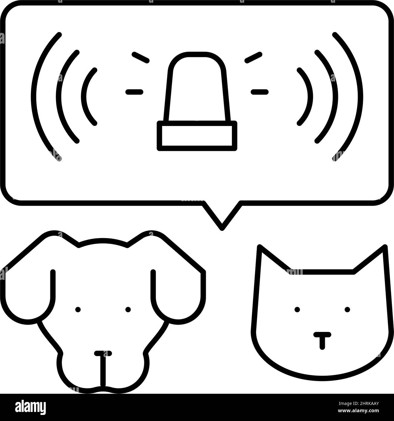 emergency care domestic pets line icon vector illustration Stock Vector ...