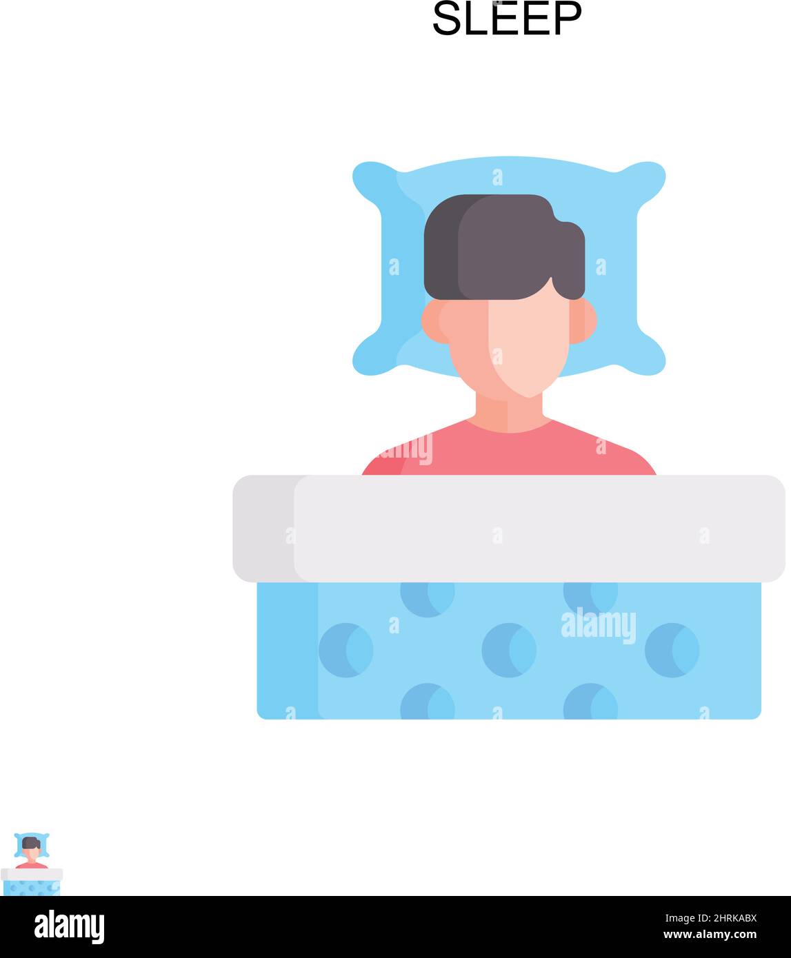 Teenager asleep bed Stock Vector Images - Alamy