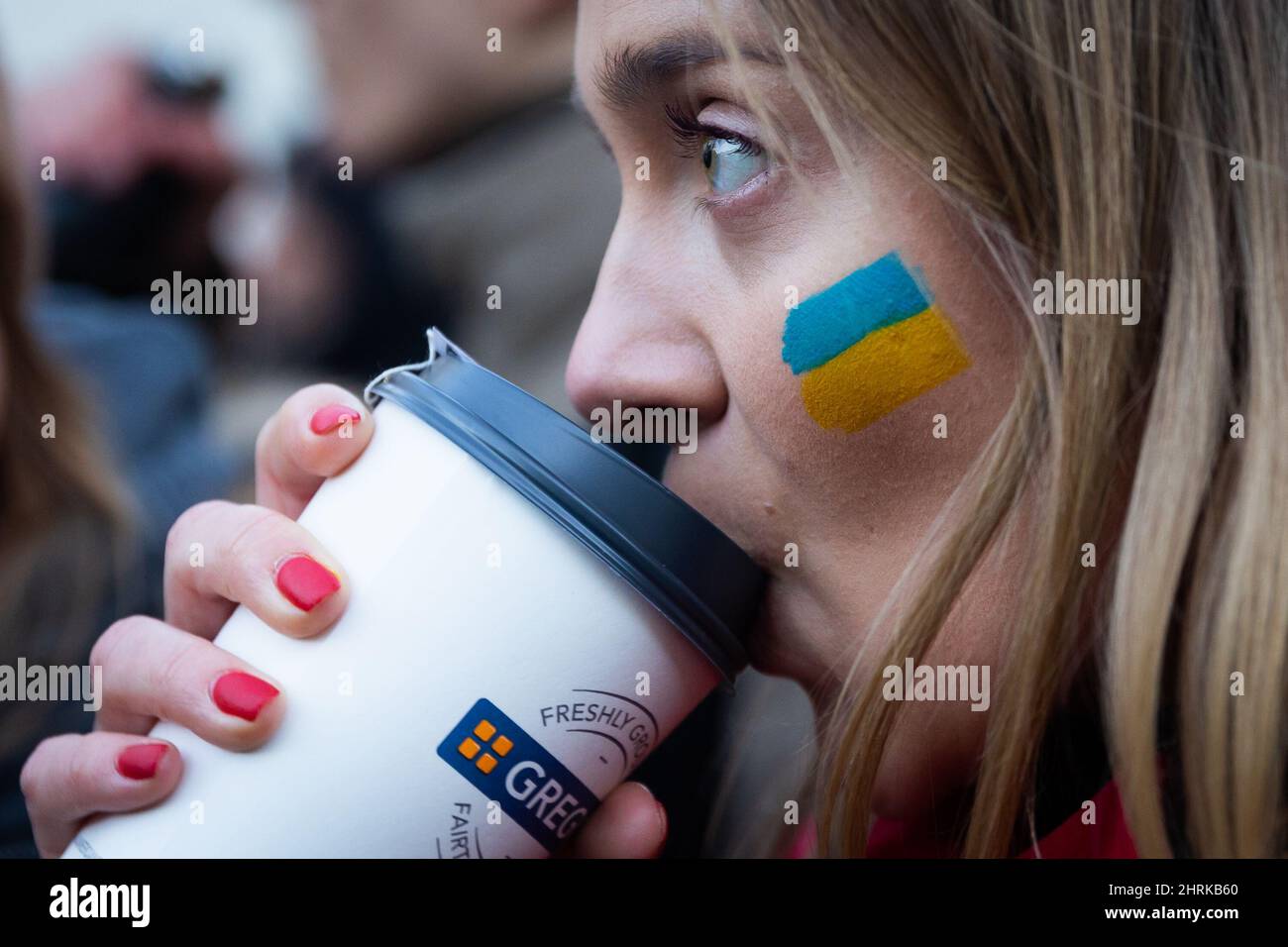 Ukraine protest face paint hi-res stock photography and images - Alamy