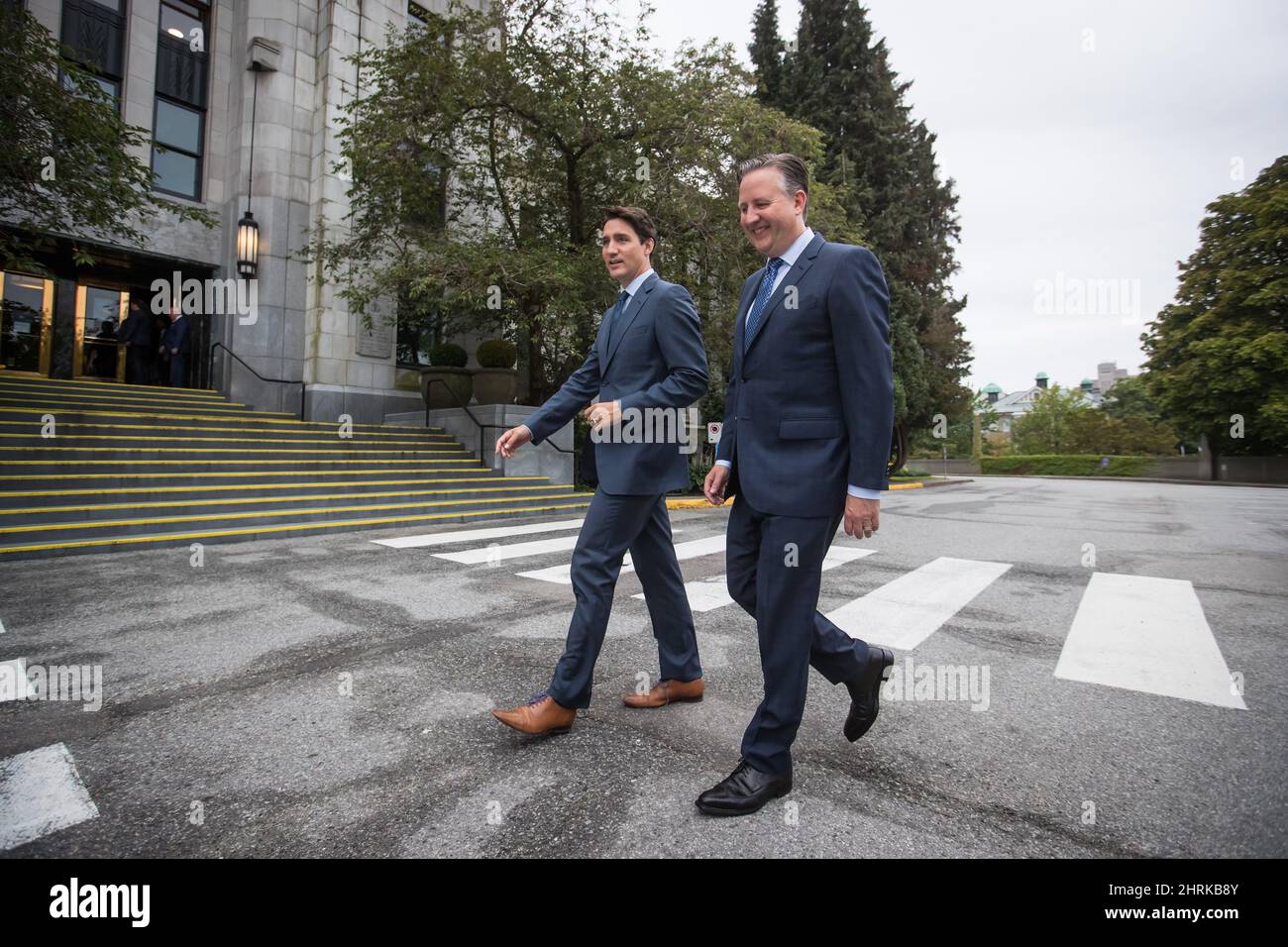 Prime Minister Justin Trudeau, left, and Vancouver Mayor Kennedy ...