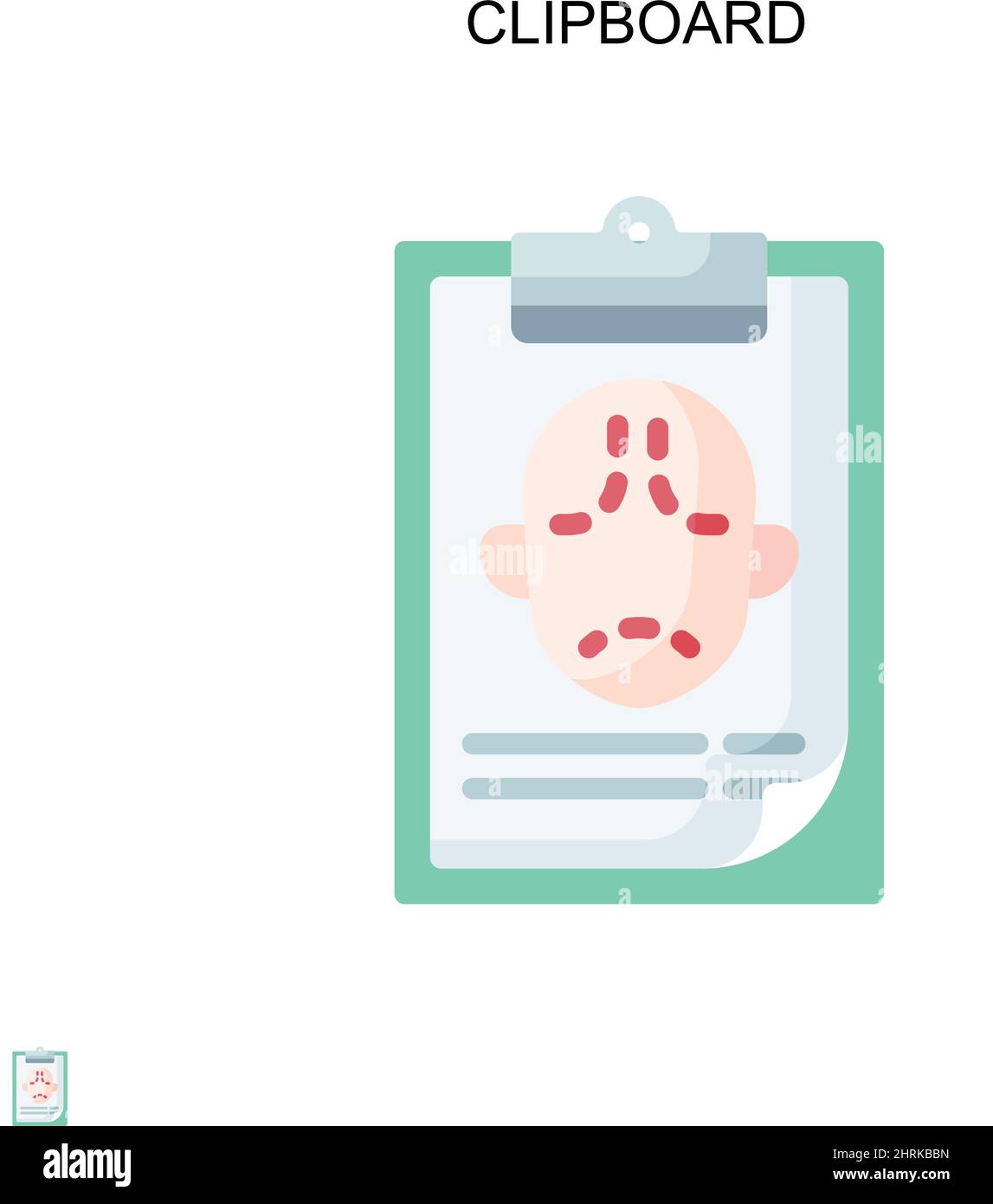 Clipboard Simple vector icon. Illustration symbol design template for ...