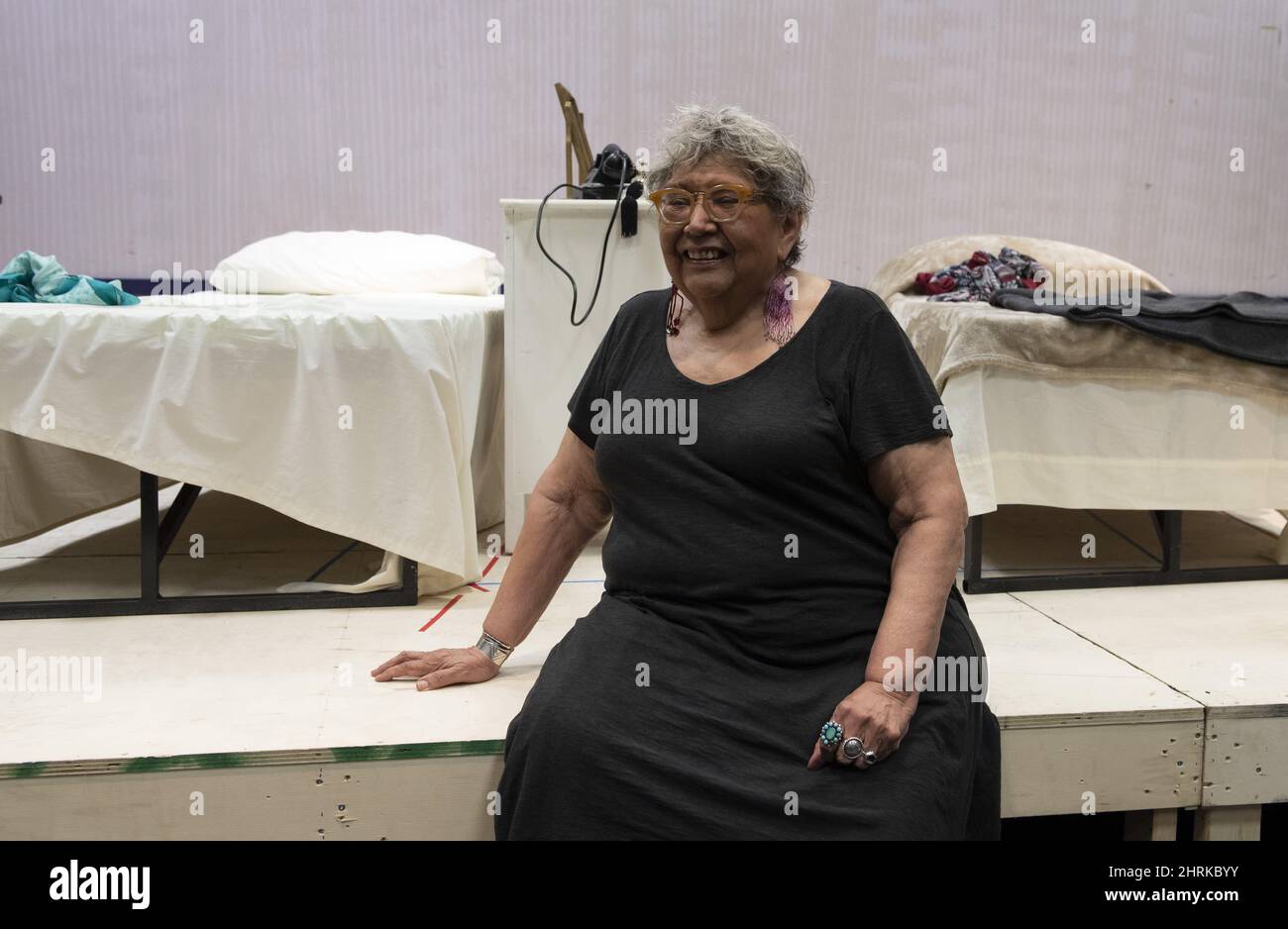 Director Muriel Miguel poses for a photo between rehearsals in a studio ...