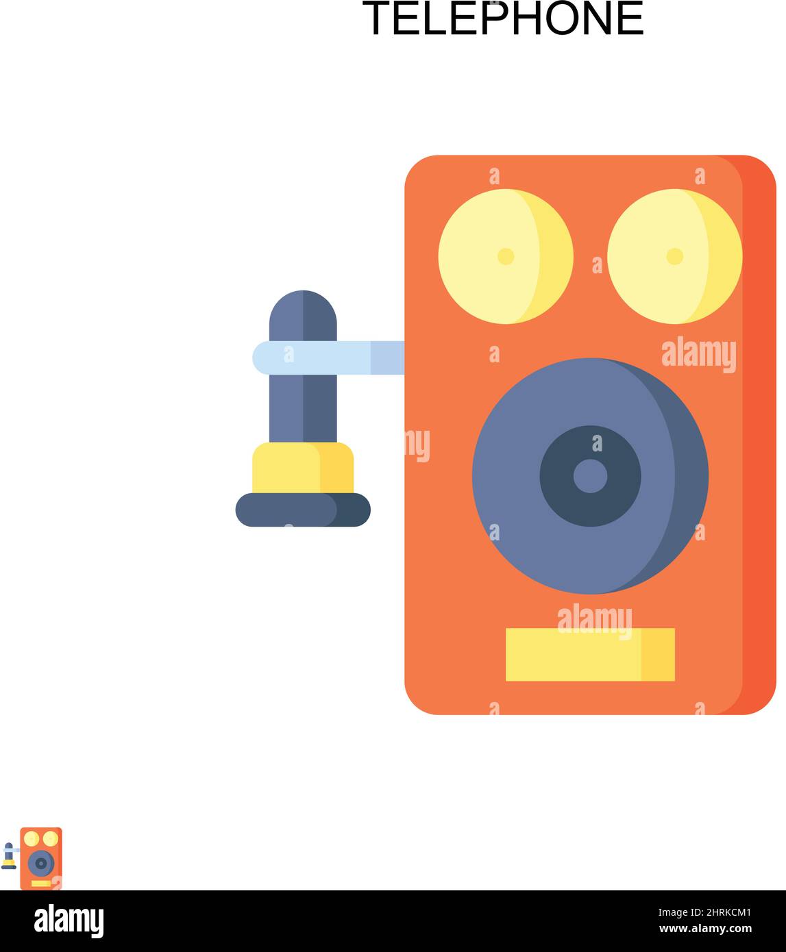 Telephone Simple Vector Icon Illustration Symbol Design Template For Web Mobile Ui Element