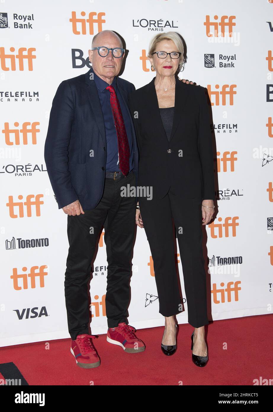 Director William Nicholson, left, and actress Annette Bening pose for ...