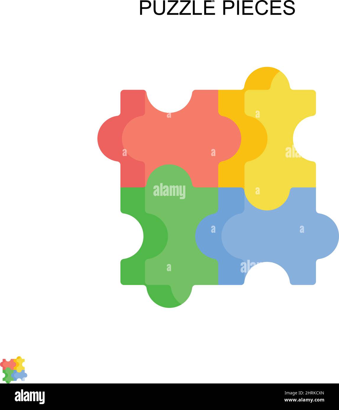 Blank puzzle pieces Stock Vector Images - Alamy