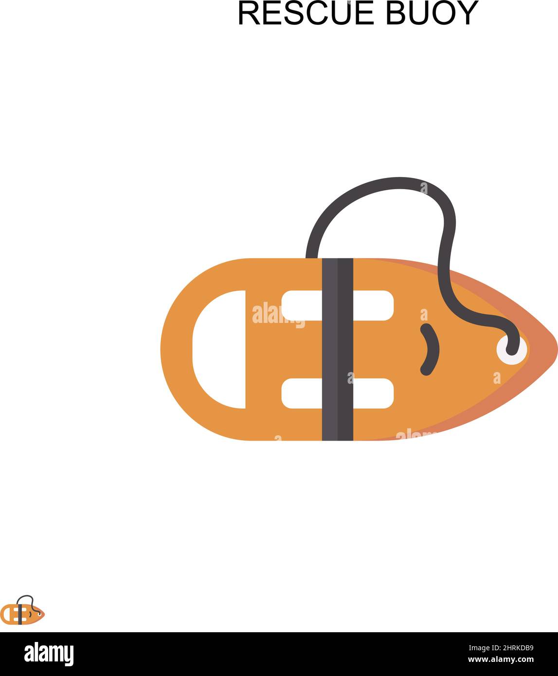 Rescue buoy Simple vector icon. Illustration symbol design template for web mobile UI element ...
