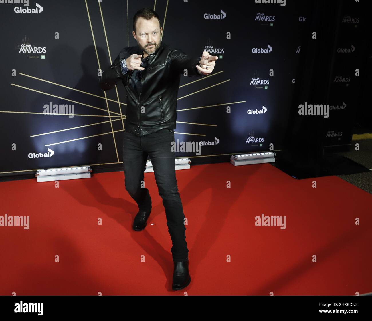 Deric Ruttan poses on the red carpet at the Canadian Country Music ...