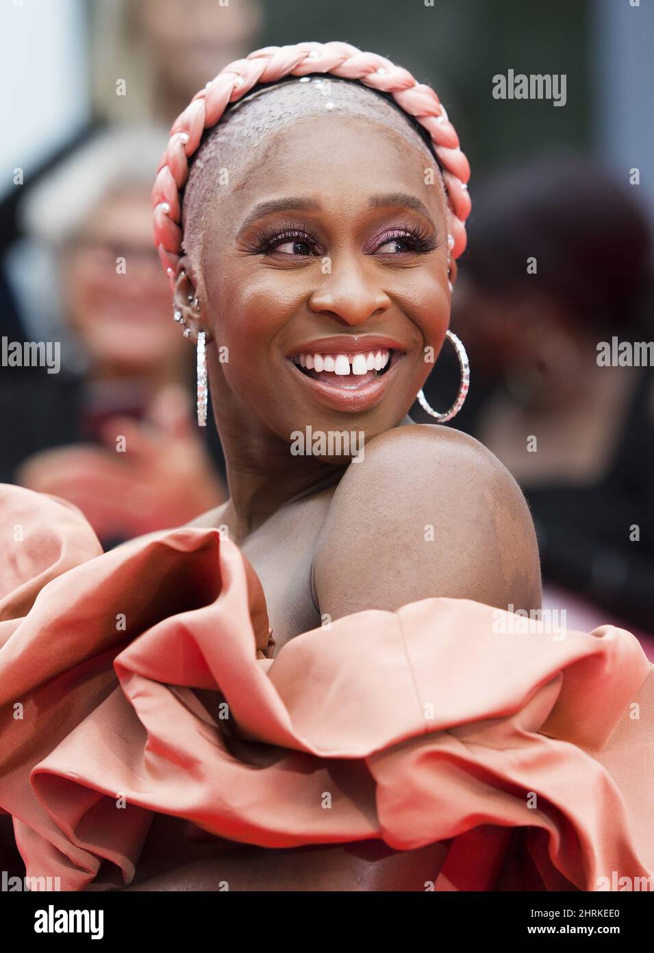 Actress Cynthia Erivo arrives on the red carpet for the gala premiere ...