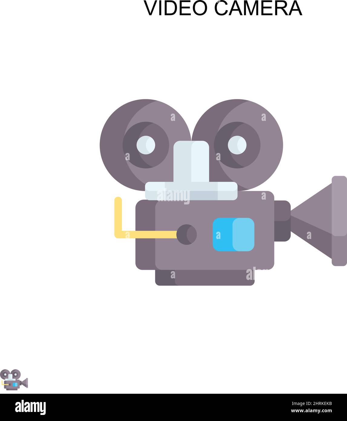 Video camera Simple vector icon. Illustration symbol design template ...