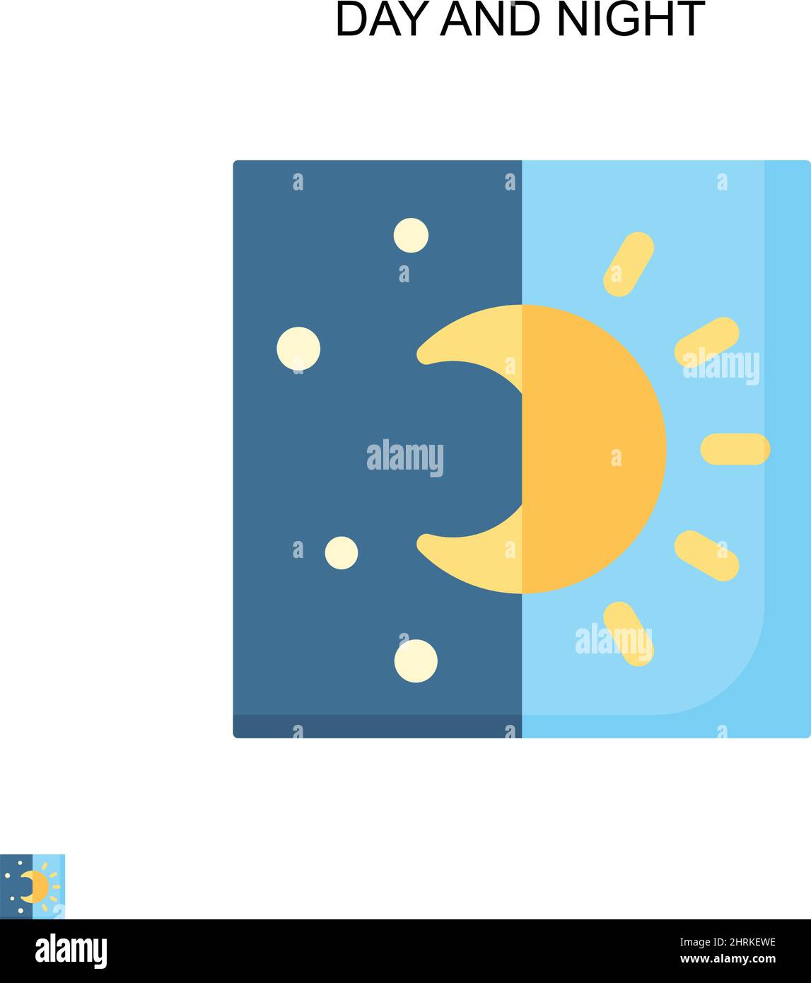 Day and night Simple vector icon. Illustration symbol design template ...