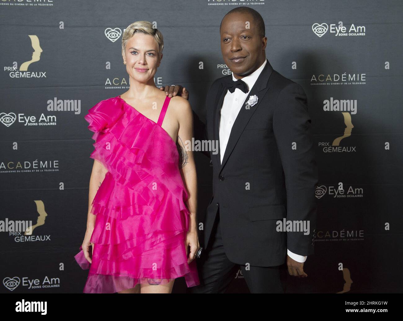 Claudine Prevost and Herby Moreau arrive at the Gala Gemeaux awards ...