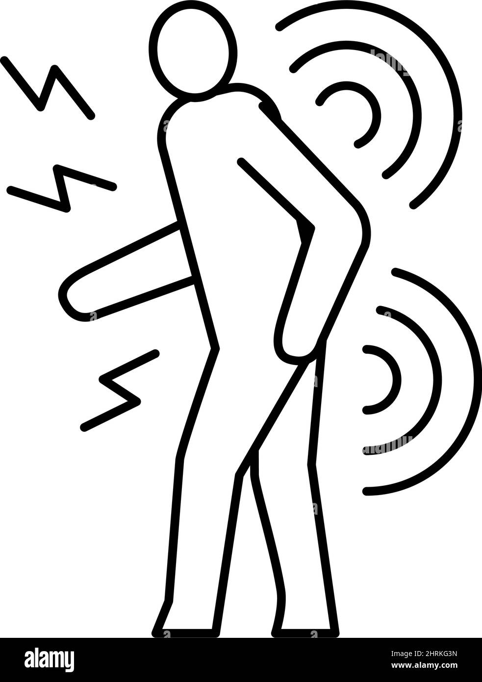 human back stroke line icon vector illustration Stock Vector Image ...