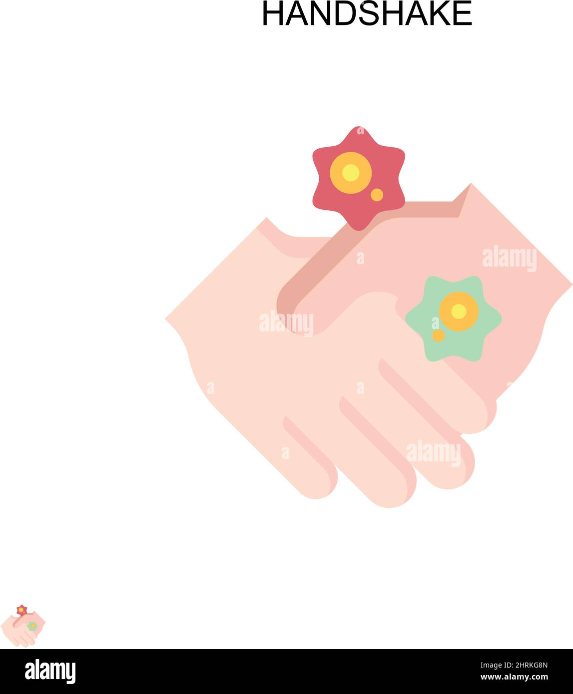 Handshake Simple vector icon. Illustration symbol design template for ...