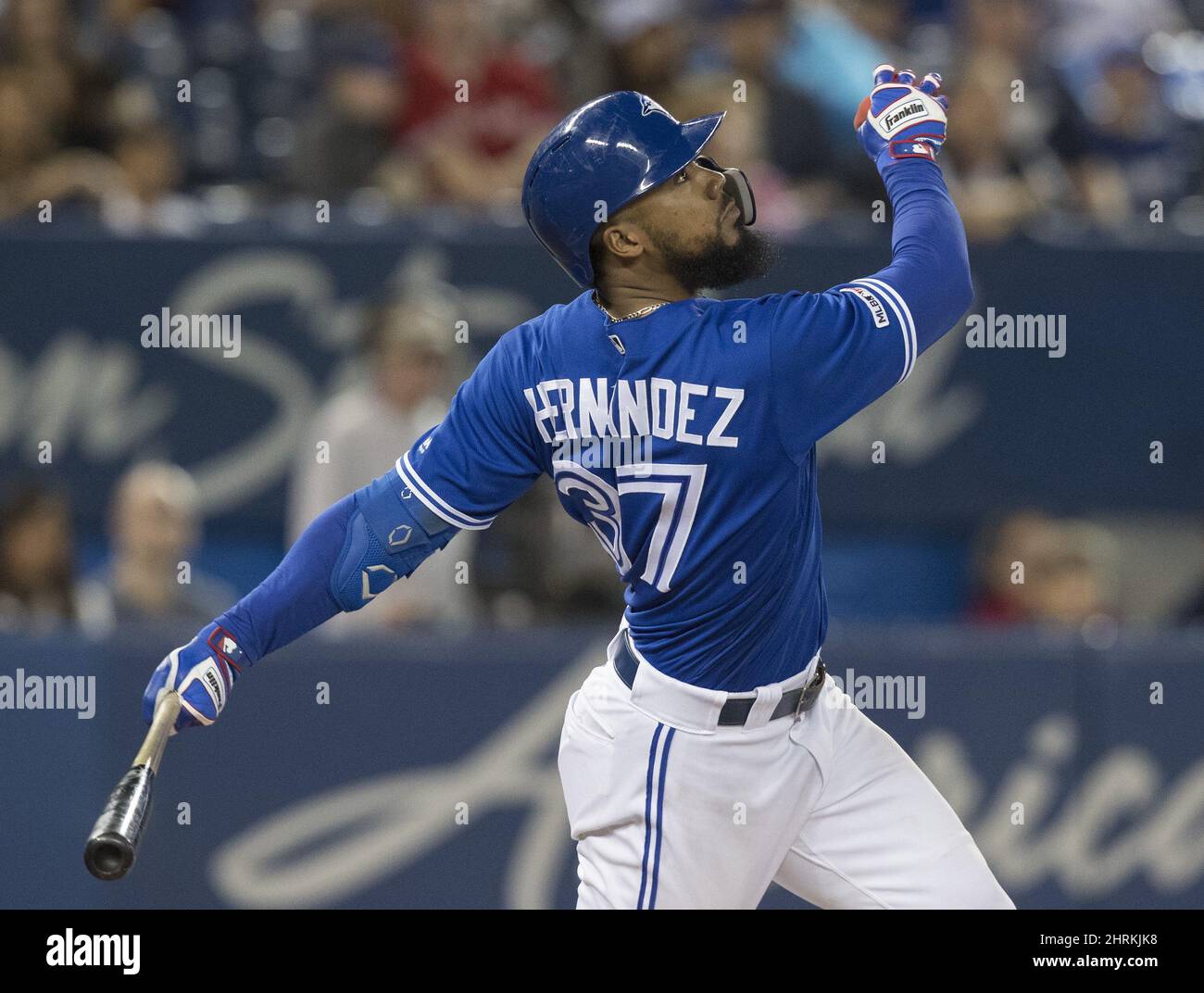 Toronto Blue Jays' Teoscar Hernandez hits two-run home run against the ...