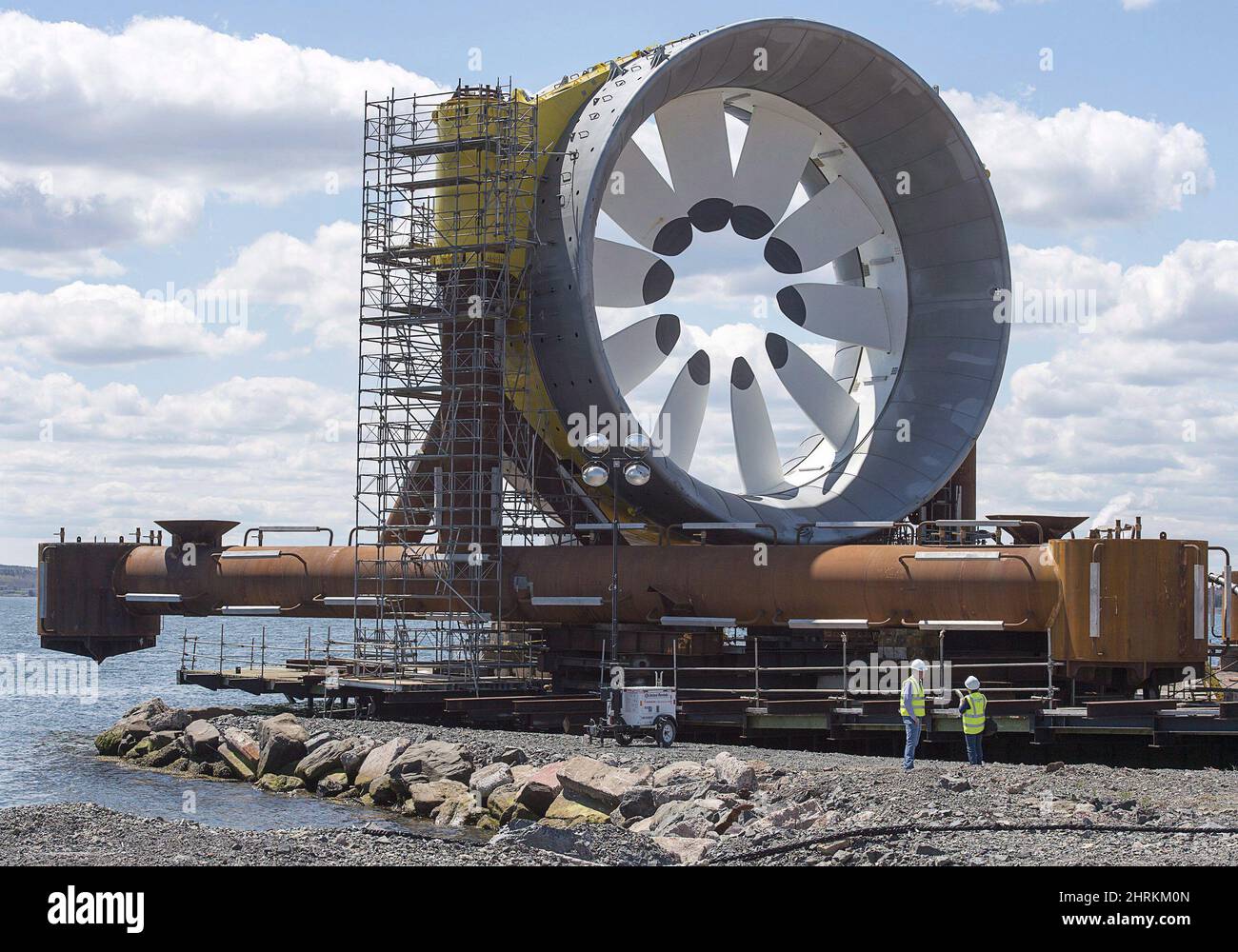 A turbine for the Cape Sharp Tidal project is seen at the Pictou ...