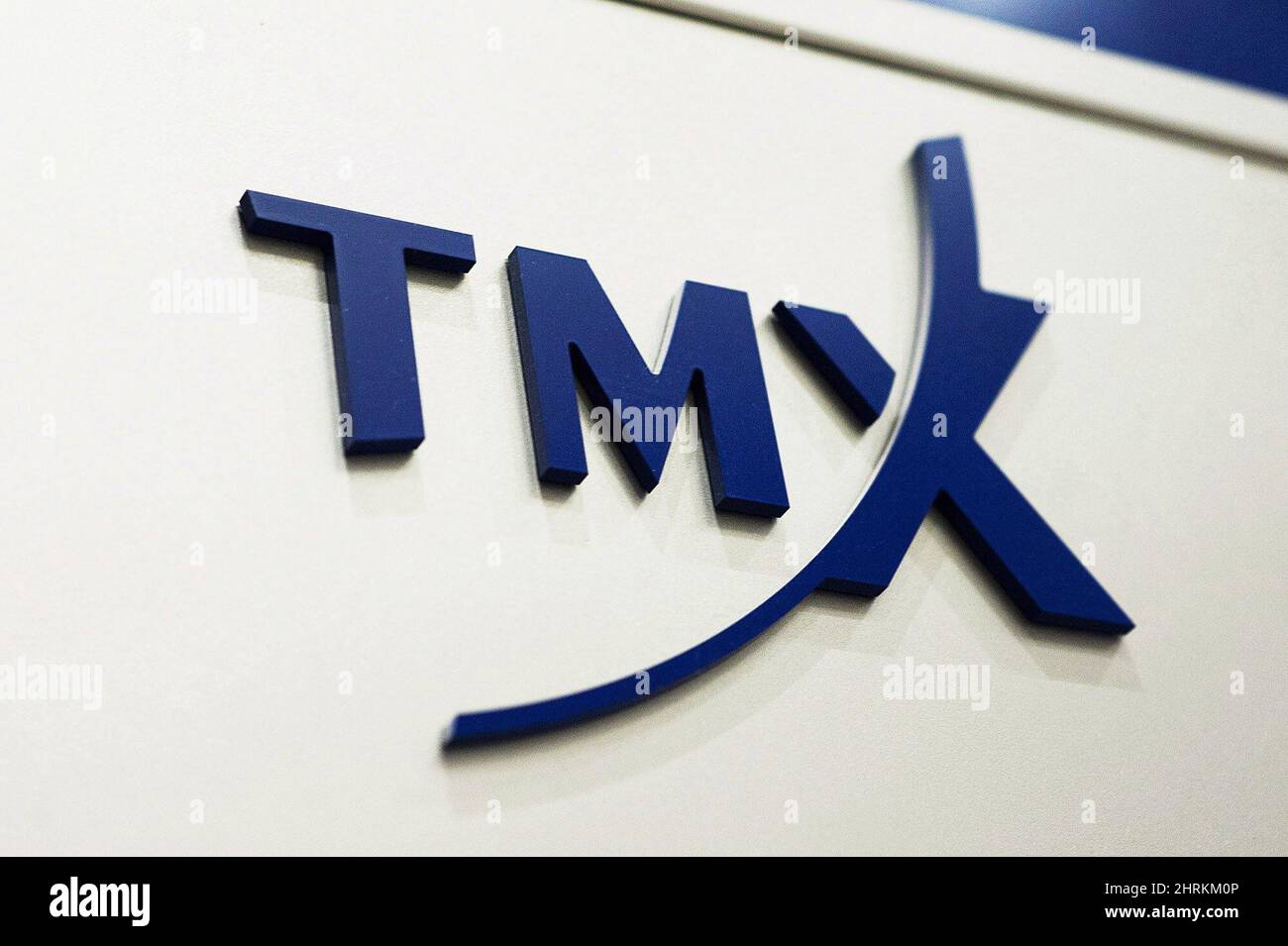The TMX Group logo, home of the TSX, is pictured in Toronto on June 28 ...