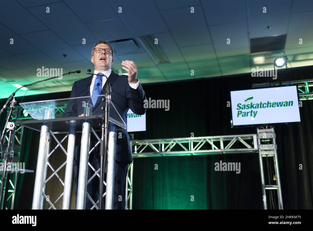 Premier Scott Moe speaks during the 2019 Saskatchewan Party Convention ...