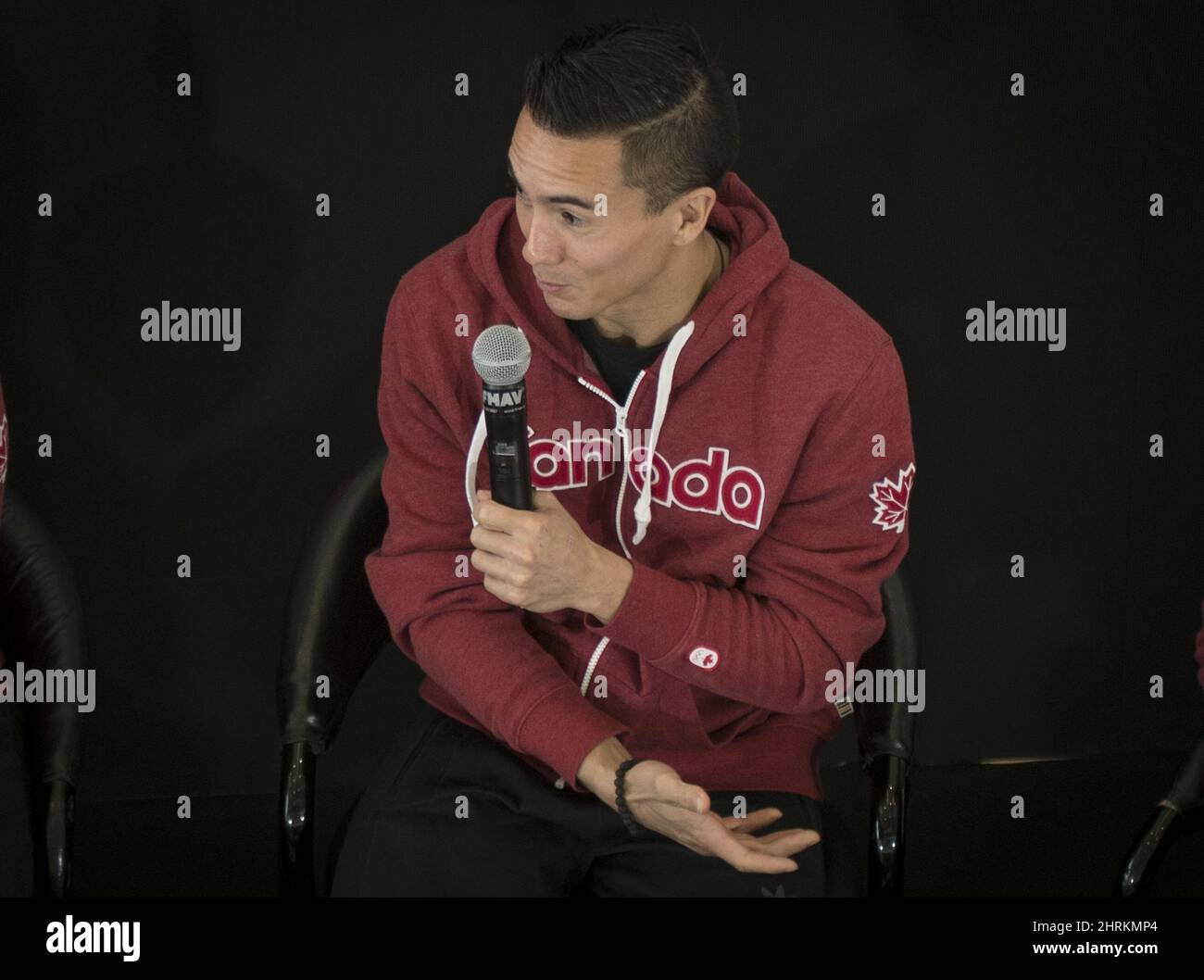 Canadian climber Sean McColl speaks during Empire Company's Olympic ...