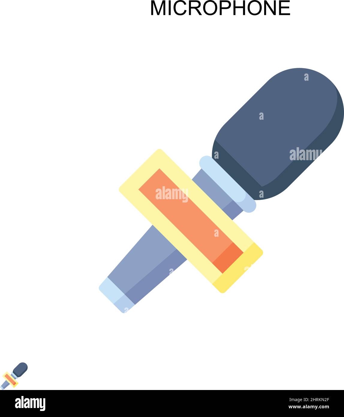 Microphone Simple vector icon. Illustration symbol design template for ...