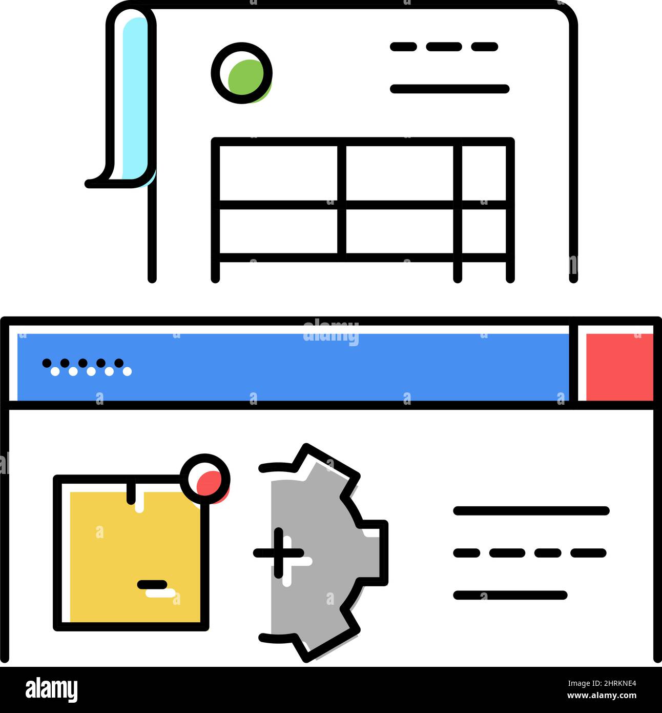 documentation delivery service color icon vector illustration Stock ...