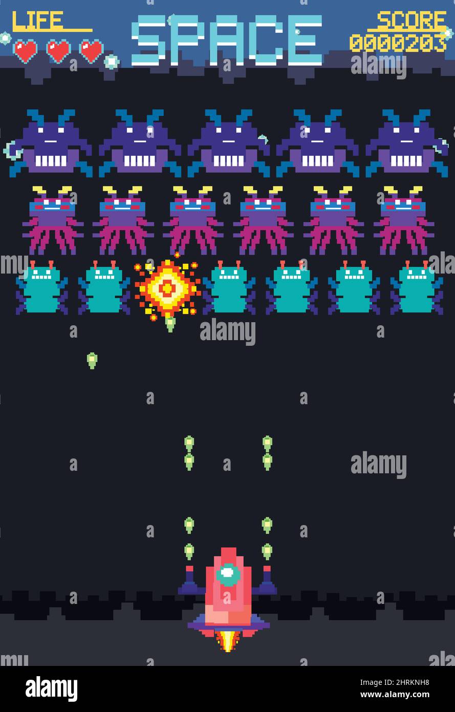 Space game user interface template illustration Stock Vector Image ...