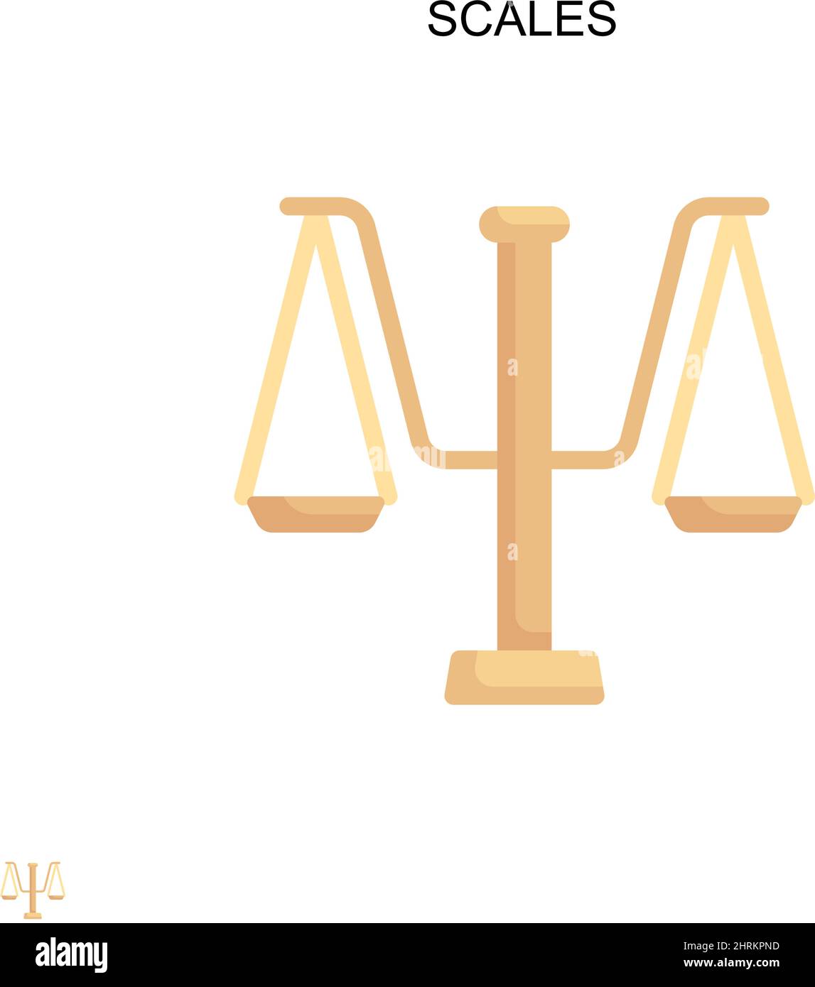 Scales Simple vector icon. Illustration symbol design template for web ...