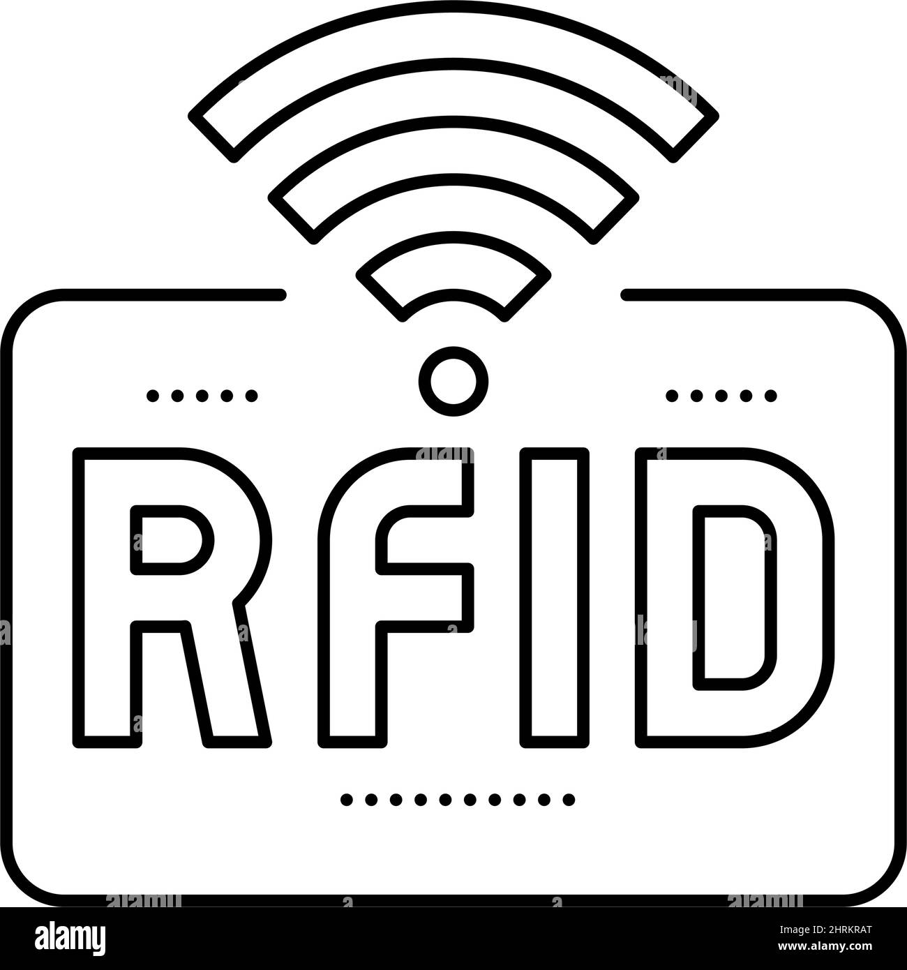 rfid wireless sign line icon vector illustration Stock Vector Image ...